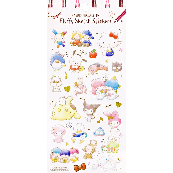 Toys Sanrio Character Fluffy Sticker Sheet Toys & Games etna.com.pe